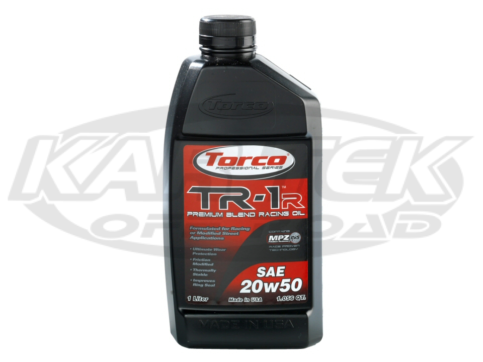 Torco SAE 20W50 TR-1R Premium Blend Racing Engine Oil 1 Quart Bottle ...