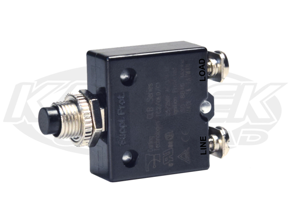 K-Four Switches 19-166-25 Push To Reset 25 Amp Circuit Breaker With #8 ...