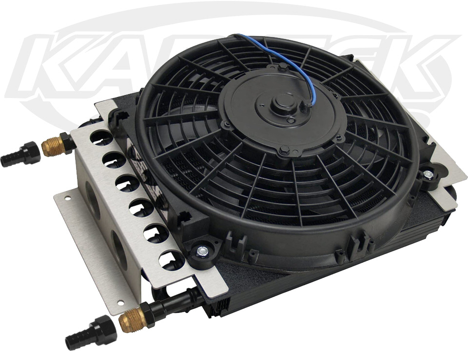 Derale 13900 Electra-Cool Universal 16 Pass Oil Cooler With 10" Fan #6 ...