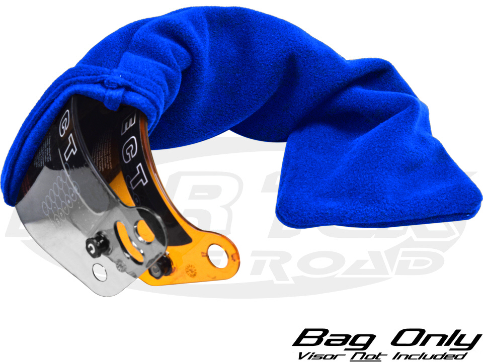Dirt Bagz Blue Dual Pocket Spare Helmet Face Shields Soft Draw String ...