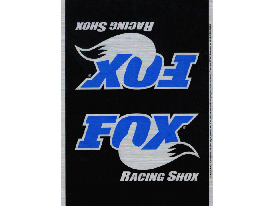 Fox Shocks 2.5" Pro Series Shock Blue Logo Reservoir Stickers With ...