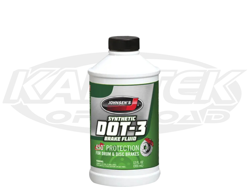 Johnsen's 2212 DOT 3 Brake Fluid 355ml Bottle Typical Boiling Points ...