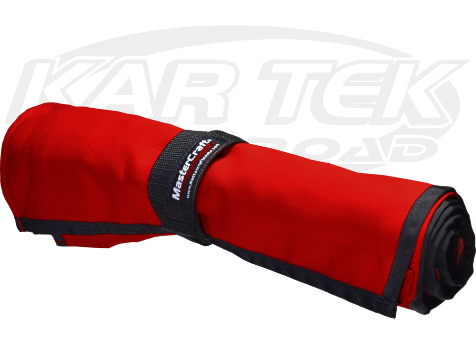 MasterCraft Safety Red 8 Slot 2 Pocket Large Roll Up Tool Bag With ...