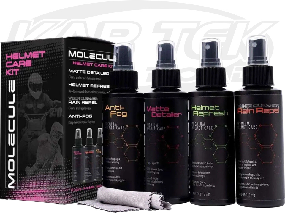 Molecule Sports MSHCK44 Matte Helmet Care Kit Anti-Fog, Matte Detailer ...
