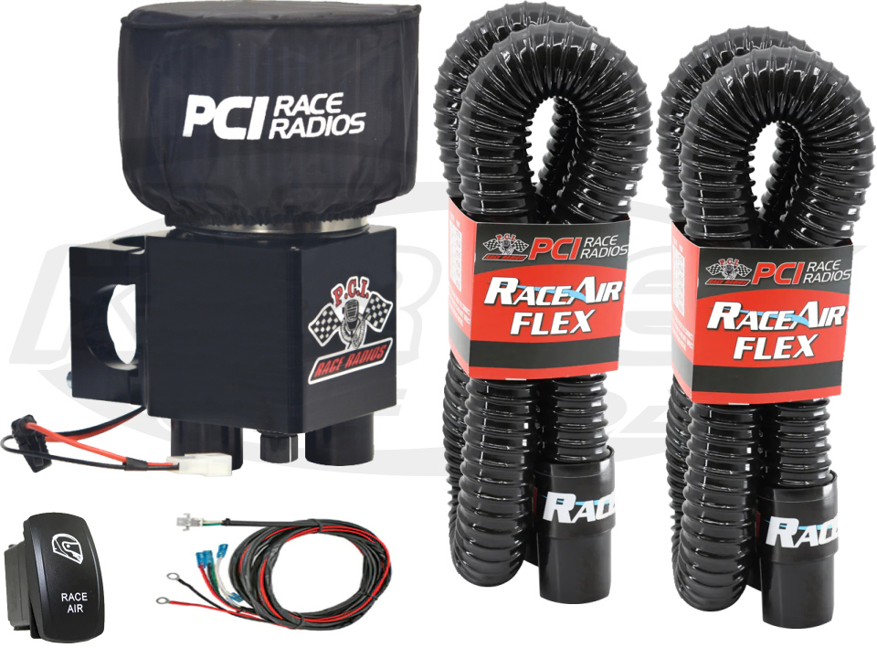 PCI Race Radios 3662 RaceAir Boost Kit Dual Helmet Fresh Air Blower For ...