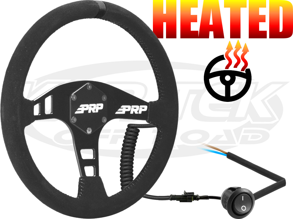 PRP Heated 13-3/4" - 350mm Dia +3/16" Dish Black Suede, Black Stitching ...
