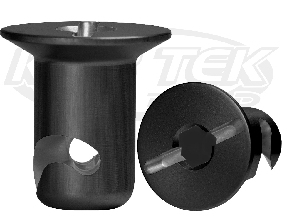 SDi Countersunk Black Anodized Aluminum Quarter Turn Fastener Button 0. ...