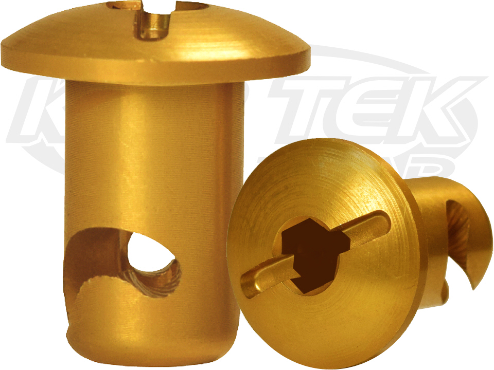 SDi Domed Gold Anodized Aluminum Quarter Turn Fastener Button 0.500 ...