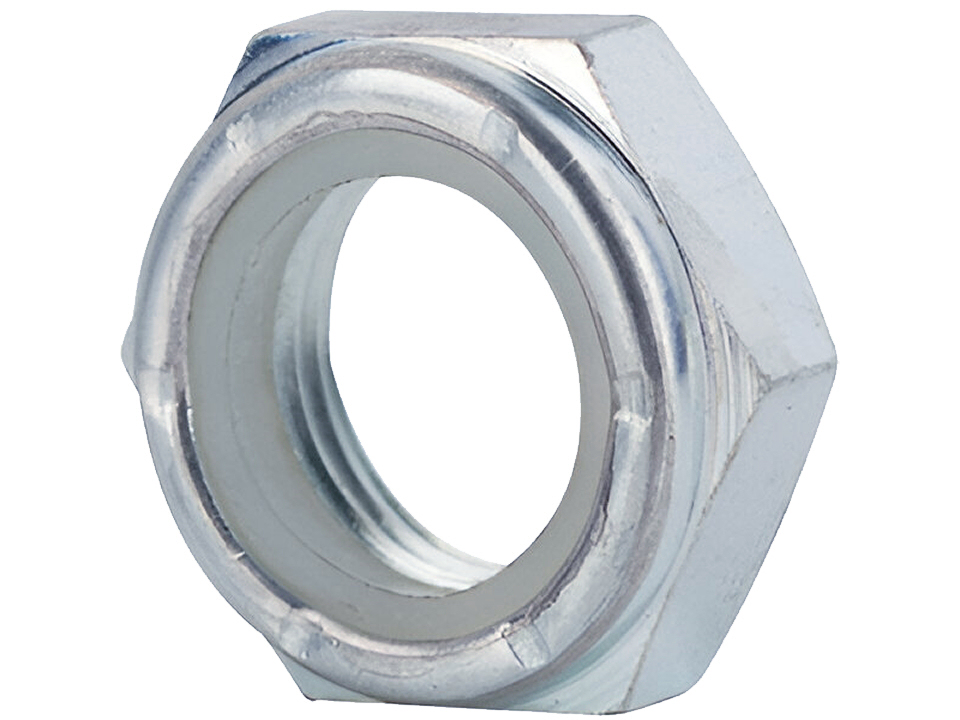 3/4"-16 Right Hand Fine Thread Steel Silver Zinc Plated Thin Nyloc Jam Nuts - Kartek Off-Road