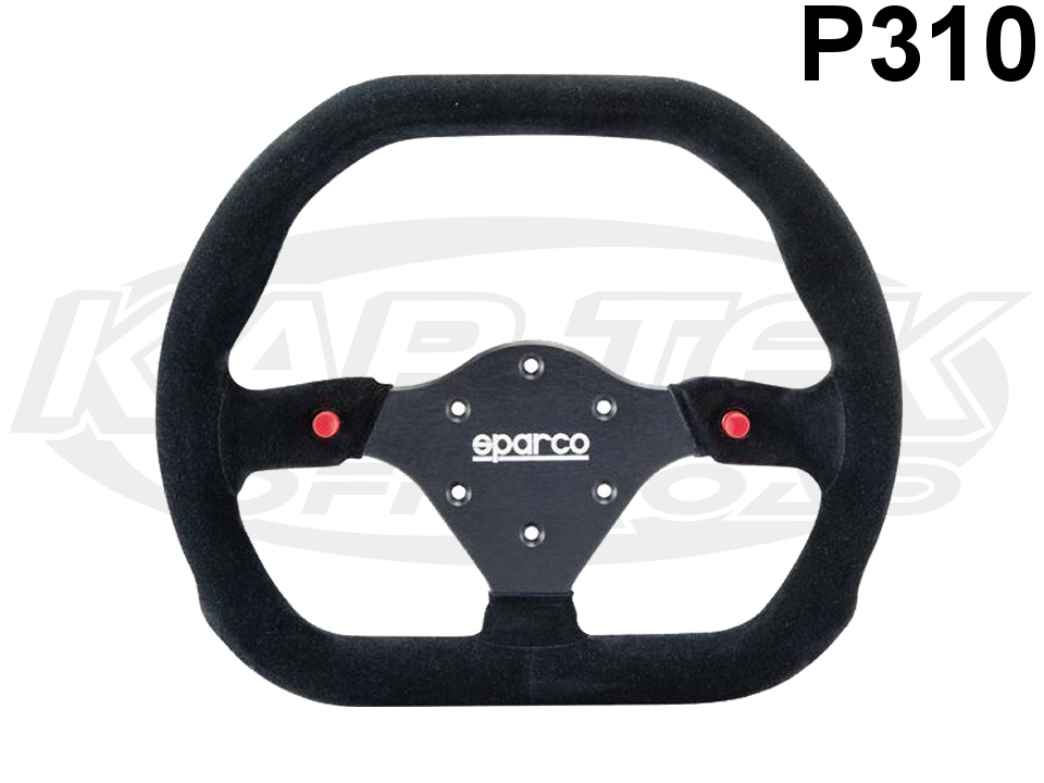 Sparco USA P310 Black Suede 2 Button Double D Racing Steering Wheel 12 ...
