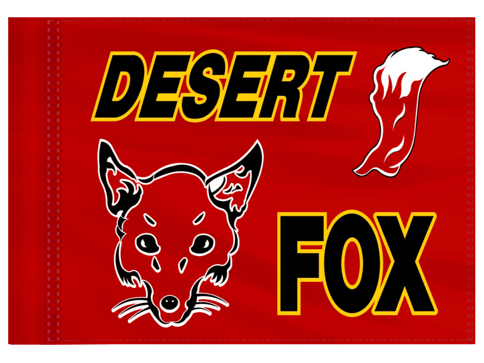 Stiffy Small 12 Inch Tall 18 Inch Wide Replacement Red Desert Fox Flag ...