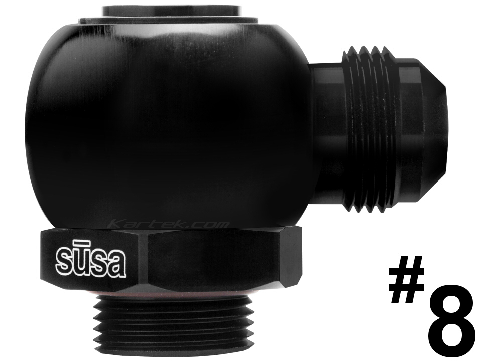 Setrab Oil Coolers 22mm-1.5 Thread To AN -8 Black Anodized 90 Degree ...