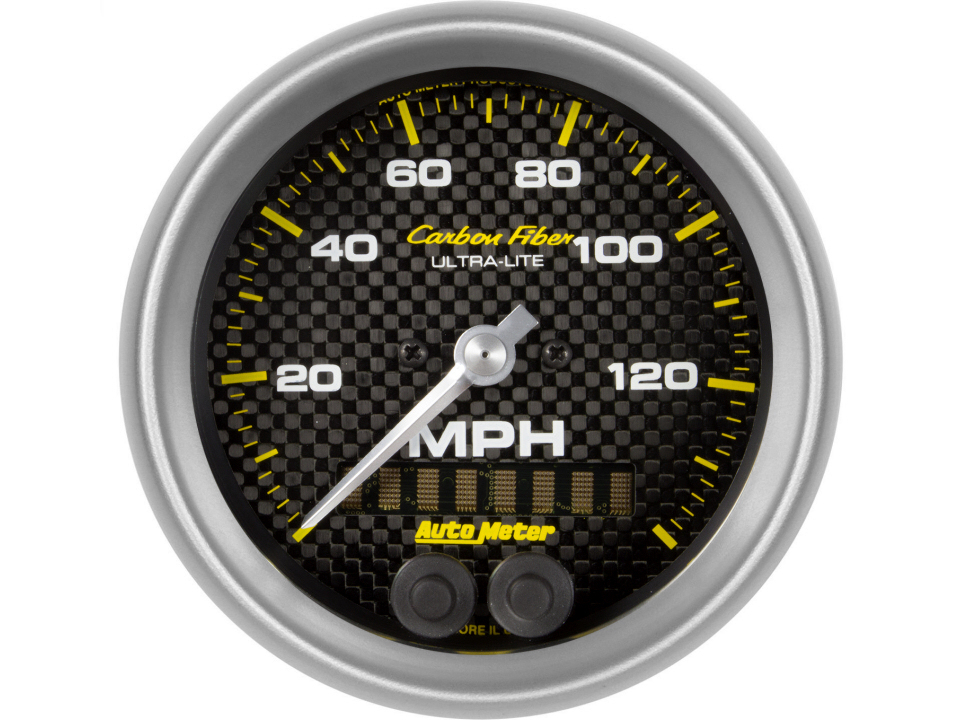 Autometer 4780 Carbon Fiber 3-3/8" GPS Electronic 140 MPH Speedometer ...