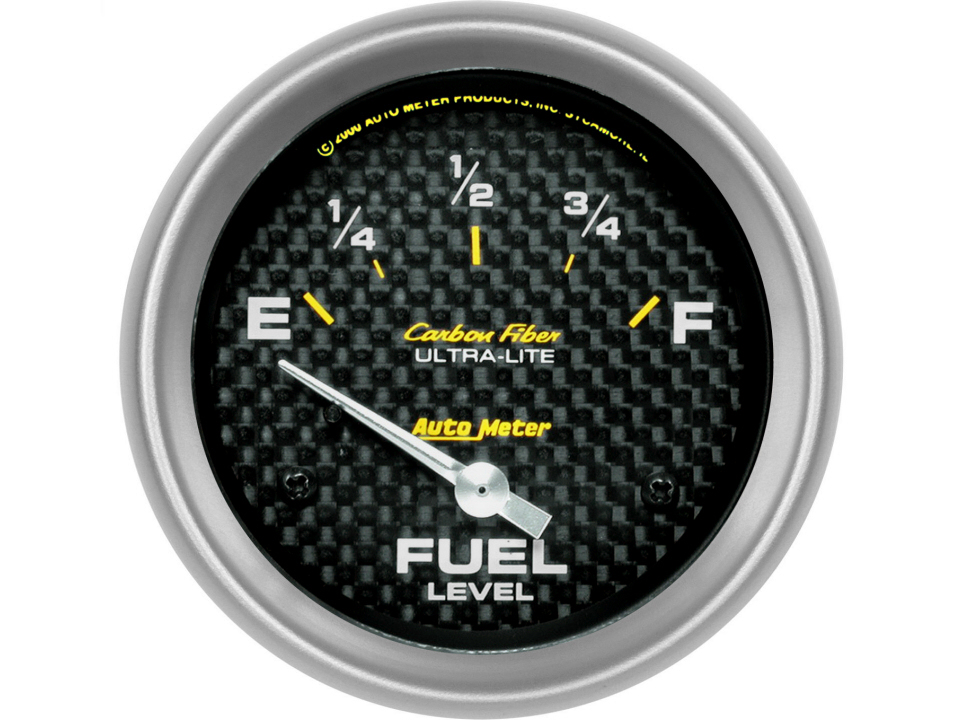 Autometer 4816 Carbon Fiber 2-5/8" Electrical 240-33 Ohm Short Sweep ...