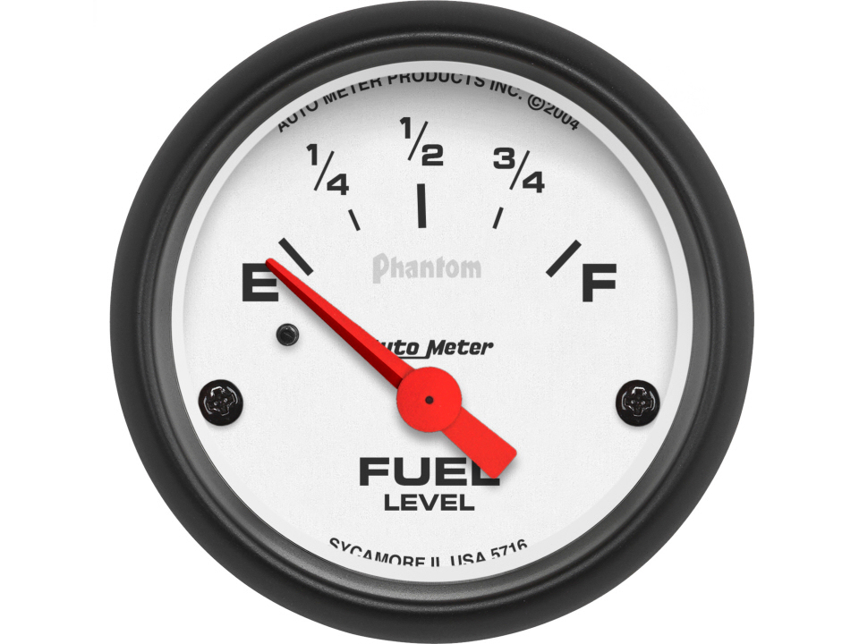 Autometer 5716 Phantom 2-1/16" Electrical 240-33 Ohm Short Sweep Fuel Level Gauge - Kartek Off-Road