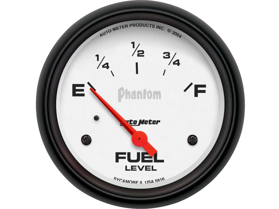 Autometer 5816 Phantom 2-5/8" Electrical 240-33 Ohm Short Sweep Fuel Level Gauge - Kartek Off-Road